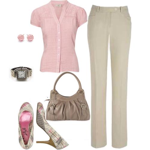 Outfits de Moda ...Me Tomo Cinco Minutos: Pantalón Crema