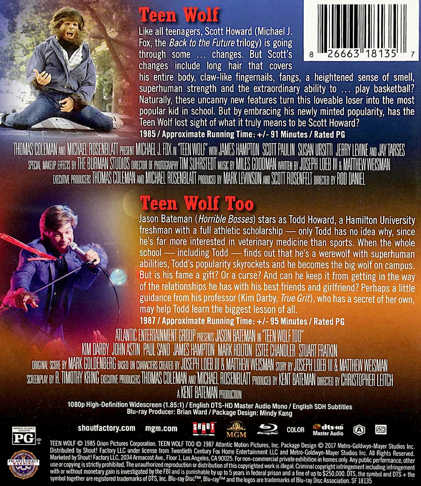 blu-ray and dvd covers: SCREAM FACTORY DOUBLE FEATURE BLU-RAYS: BAD ...