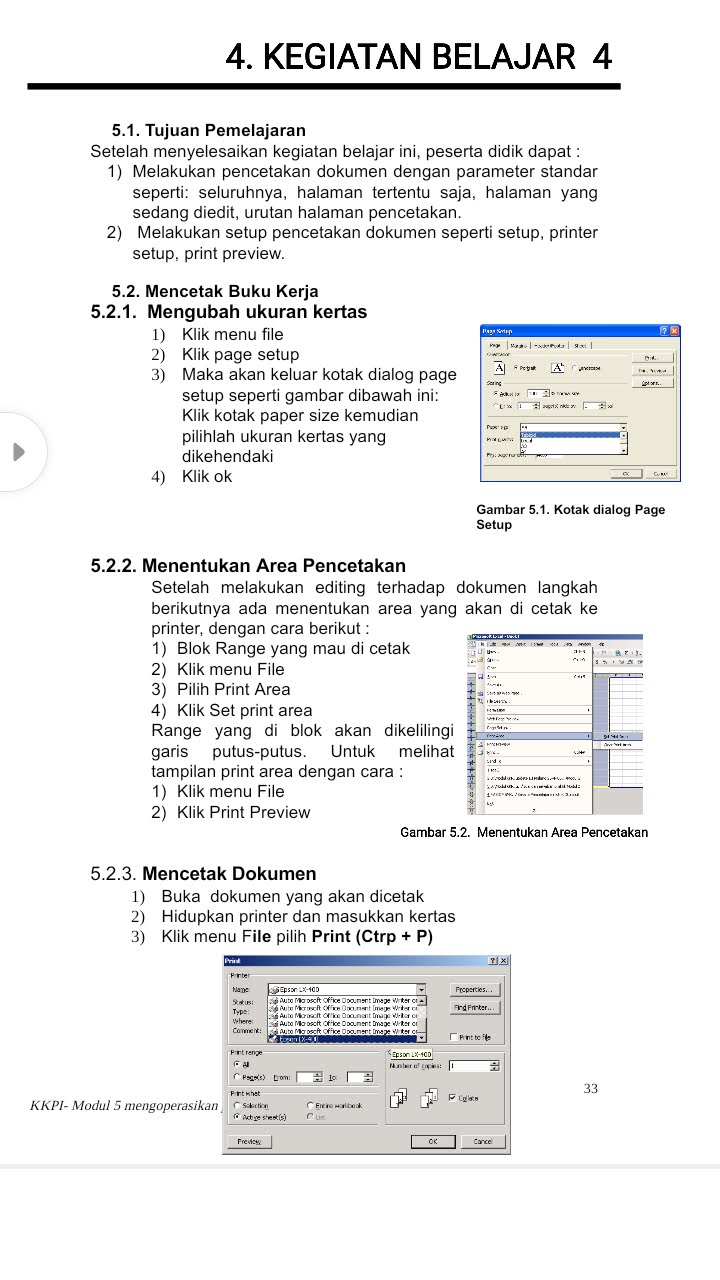 Mencetak lembar sebar