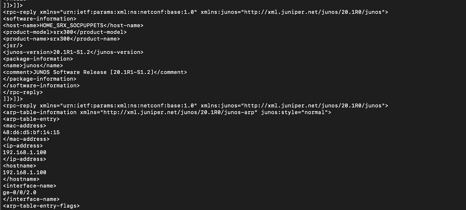 Ken Felix Security Blog Demoing Netconf On Junos Srx