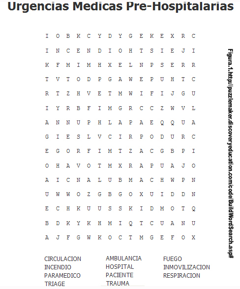 Urgencias Médicas Pre-Hospitalarias: Sopa de letras de "Urgencias ...