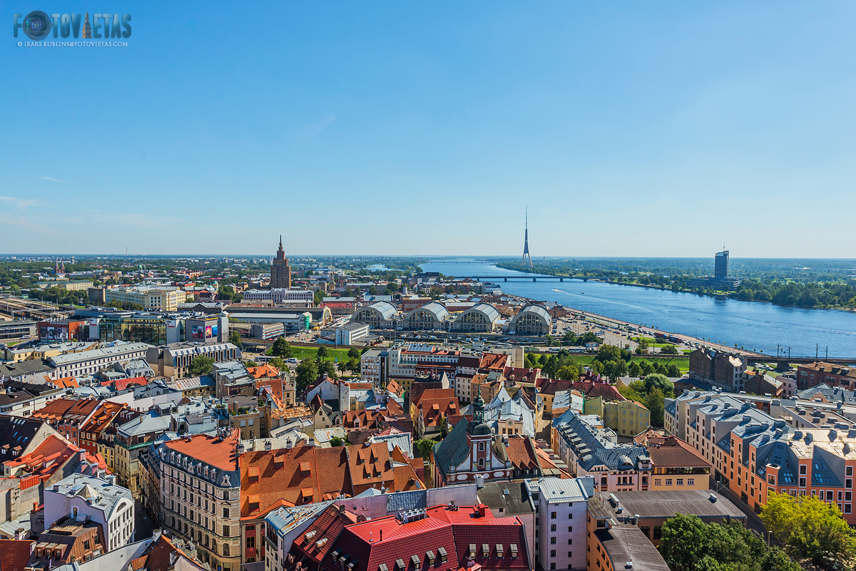 Skats no Pēterbaznīcas torņa, Rīga - Fotovietas