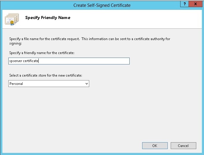 Create Self Signed Certificate