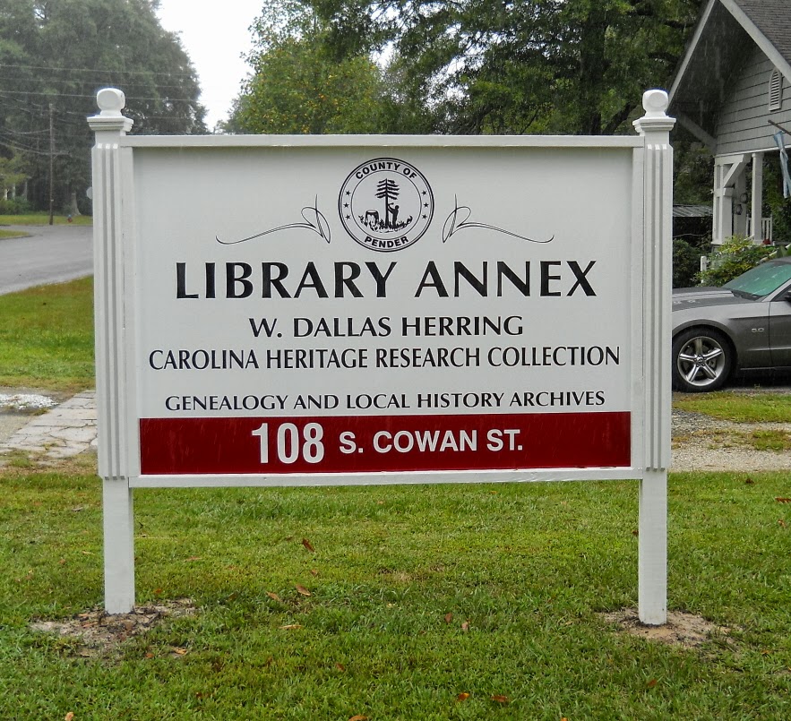 B.C. Brooks: A Writer's Hiding Place: Pender County Library Annex ...