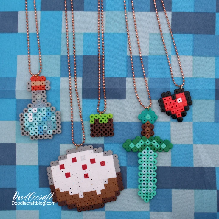 Valentine DIY: Minecraft Necklaces!
