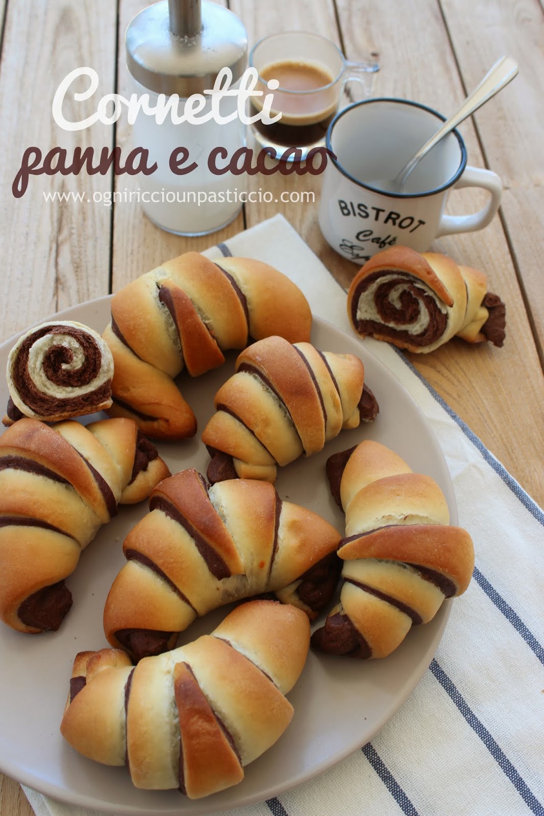 Ogni riccio un pasticcio - Blog di cucina: Cornetti panbrioche bicolore ...