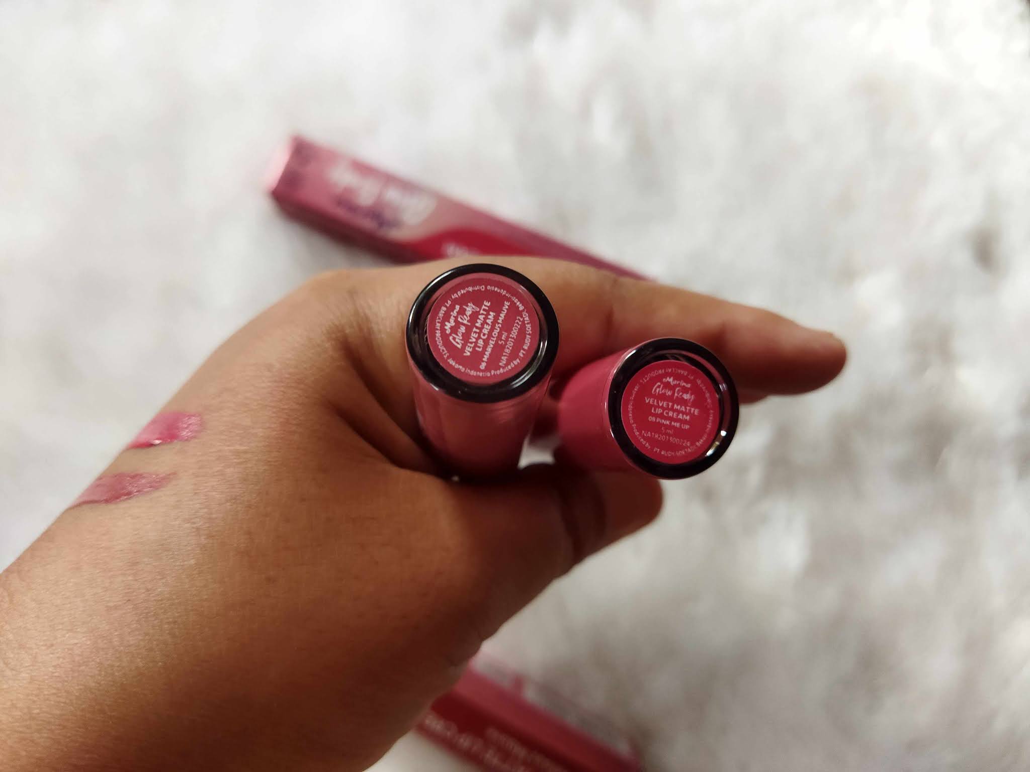 Review Marina Glow Ready Velvet Matte Lip Cream 06 & 08