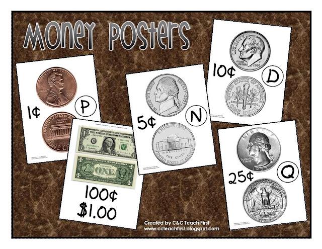 Clip Art by Carrie Teaching First: Money Posters FREEBIE