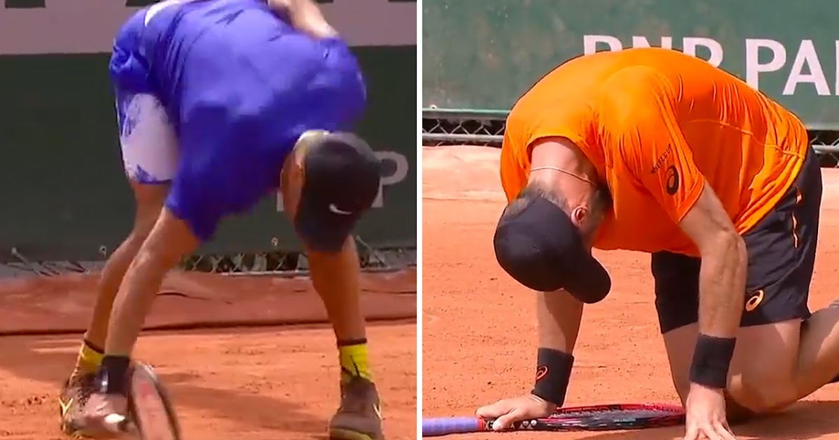 lusosports: Contraste: Borna Coric parte racket e Steve Johnson chora a ...