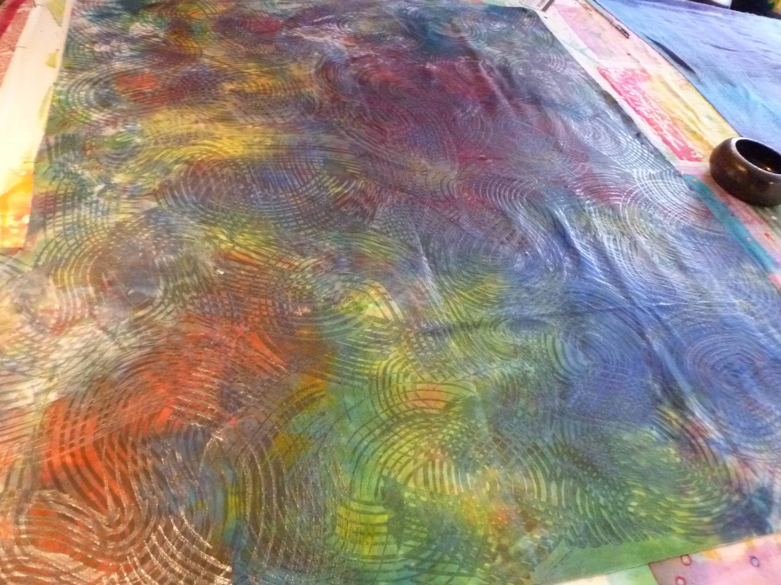 sew sew art: Making marks with wax and dye.