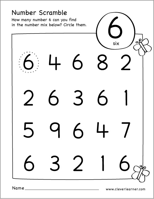 Taska Ummi Ida: Number Scramble (1-10)