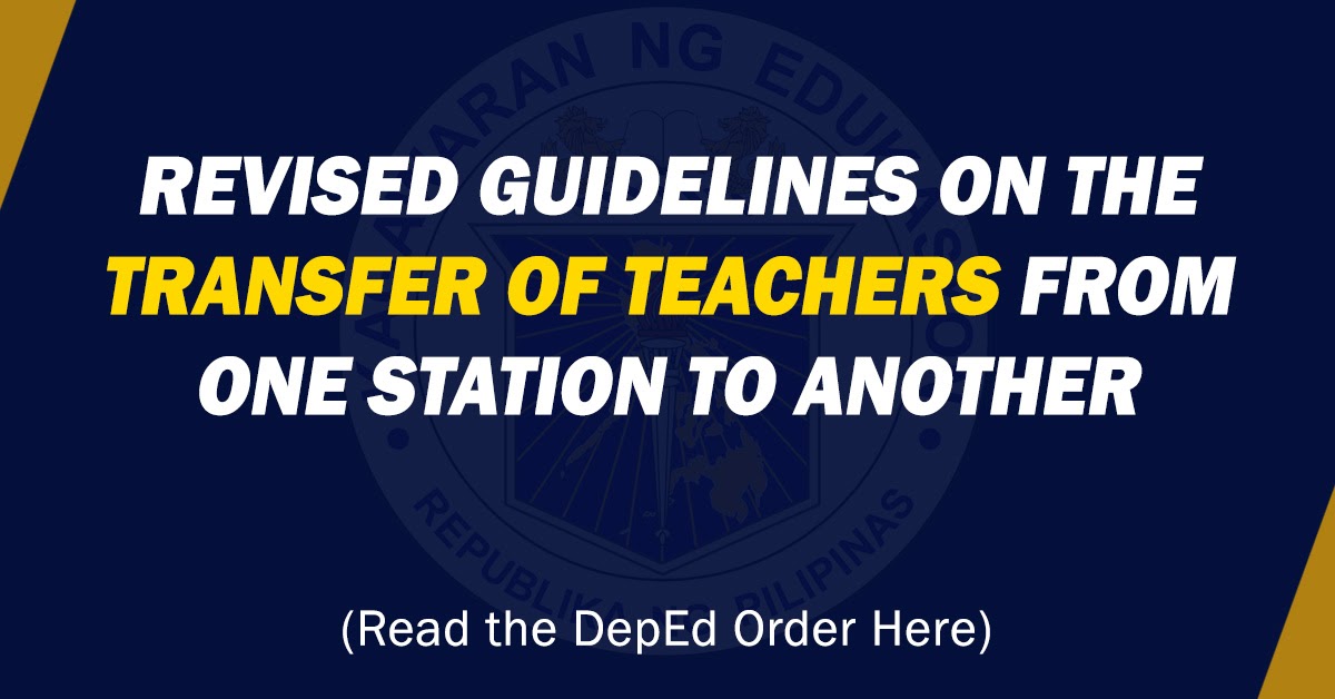 Revised Guidelines on the Transfer of Teachers from One Station to ...