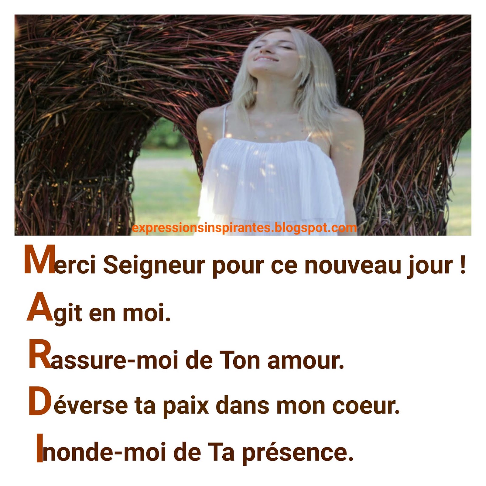 Expressions : Merci Seigneur pour ce nouveau jour