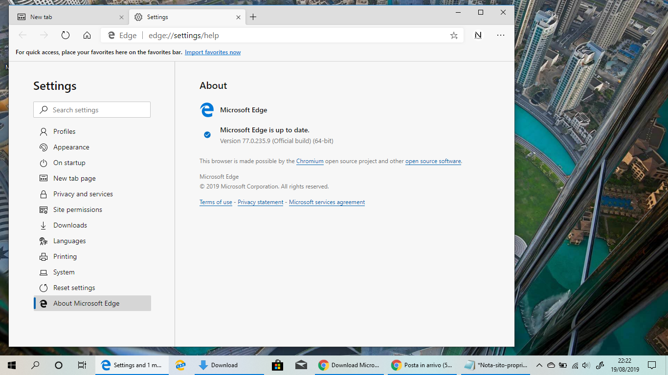 Download Microsoft Edge Chromium stabile