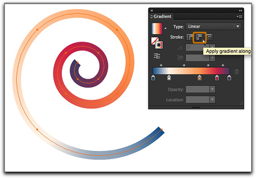 Illustrator CS6 Tutorial : Gradients on Strokes