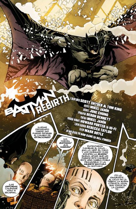 MARVELEANDO CON LOS HUEVONAZOS: Batman Rebirth #1 (DC-Televisa)