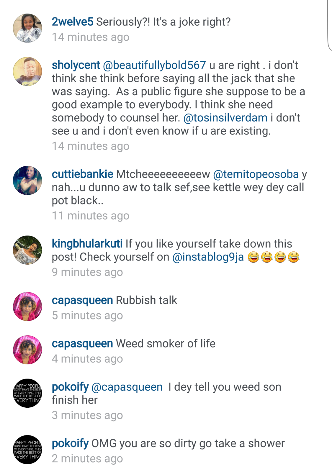 Fans come for actress Temitope Osoba after she asked Instagram to block ...