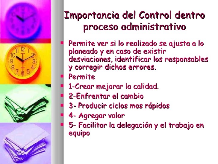 EL CONTROL Y LA EVALUACION: OBJETIVOS DEL CONTROL ADMINISTRATIVO