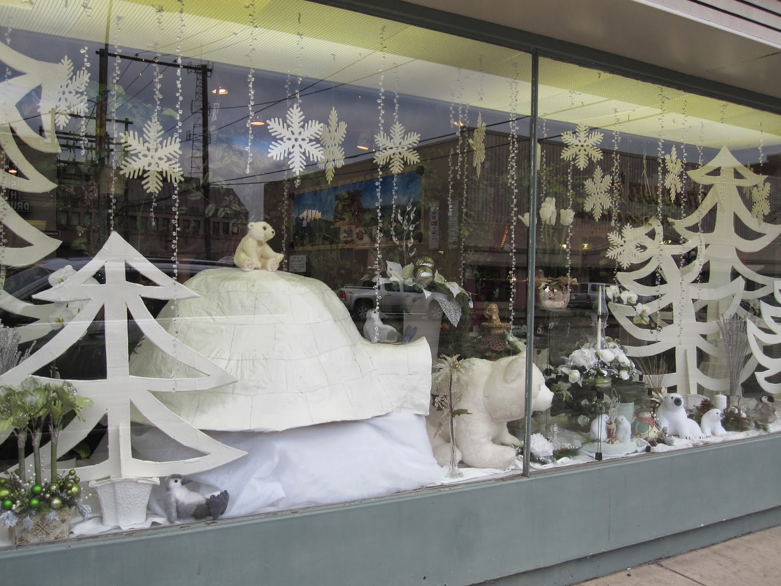 Flowers On The Roof: Store Front Winter Window Display (Making an Igloo ...