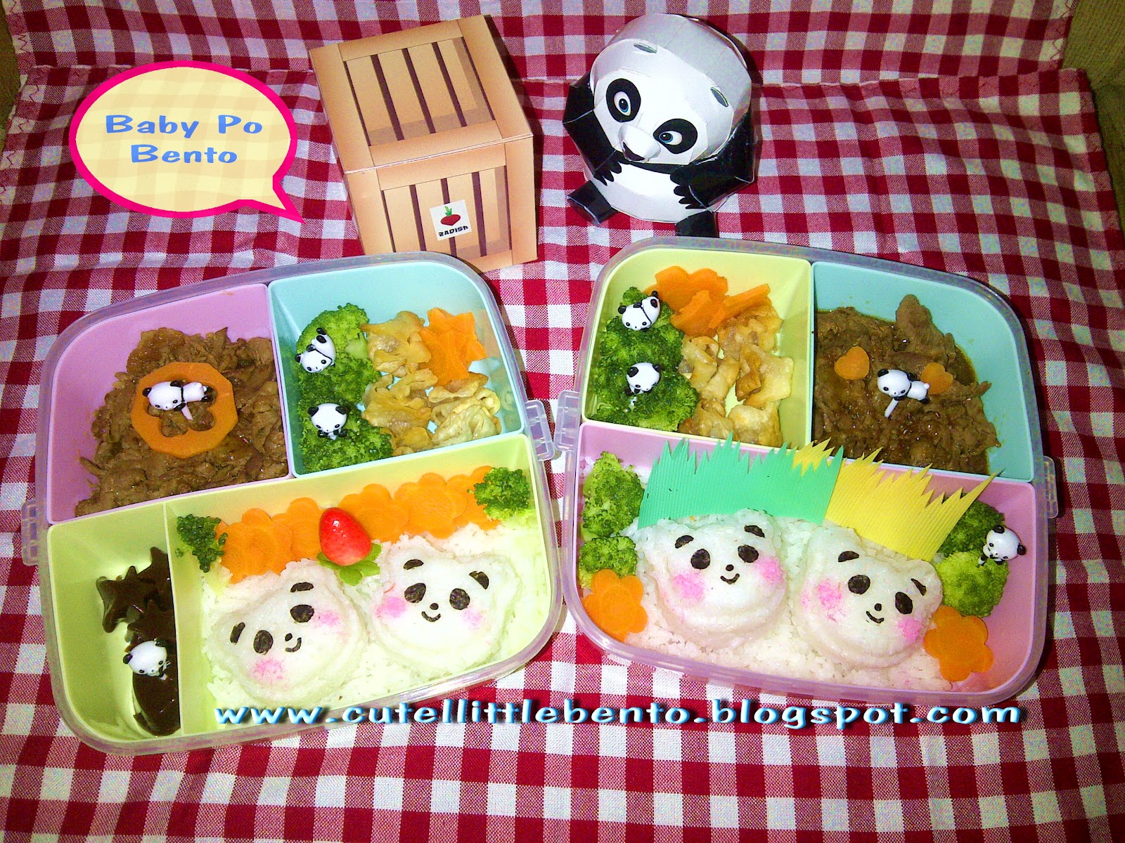 Cute Little Bento: Baby Panda (Baby Po) Bento ,, Bento # 28
