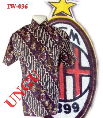 Baju Batik Bola: Batik Bola Ac Milan