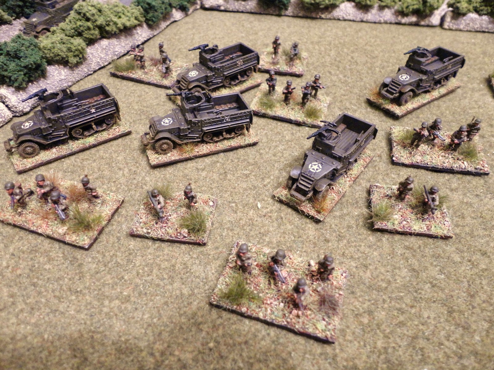10/ 12mm WW2 and 6mm Napoleonic gaming: US WW2 Armored infantry company