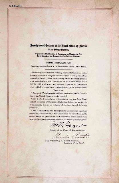United States Constitution and Citizenship Day: 18th and 21st Amendments