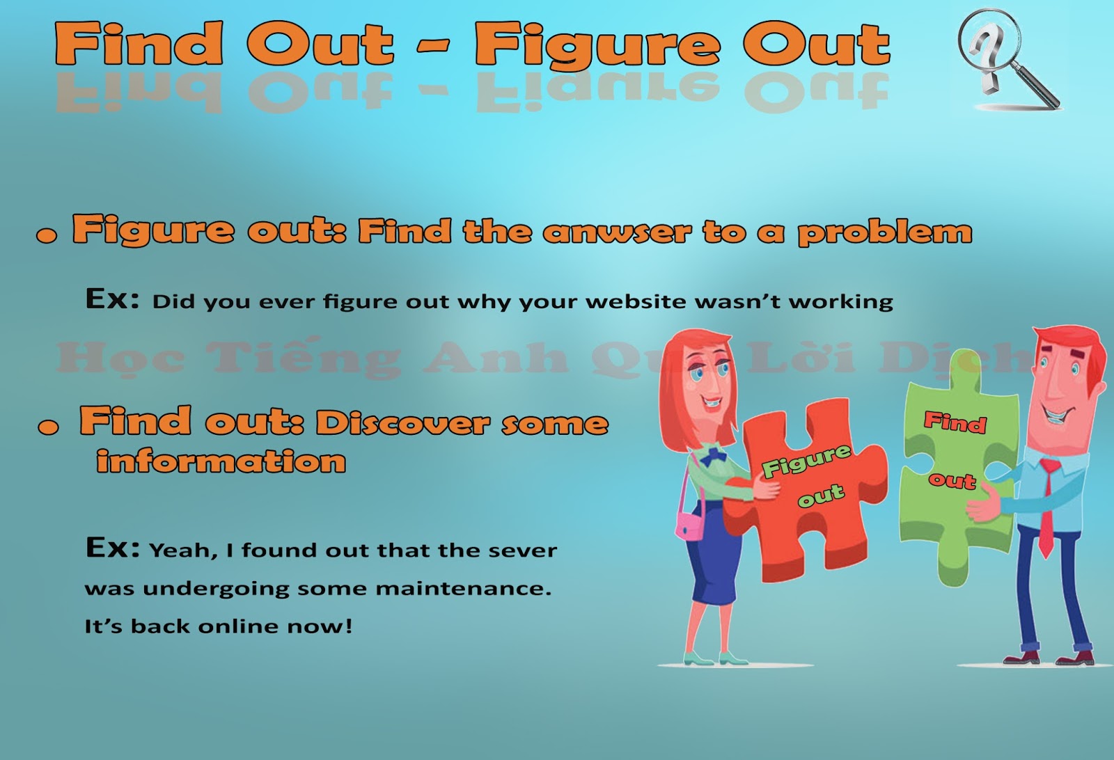 Find Out vs Figure Out ~ Học Tiếng Anh Qua Lời Dịch
