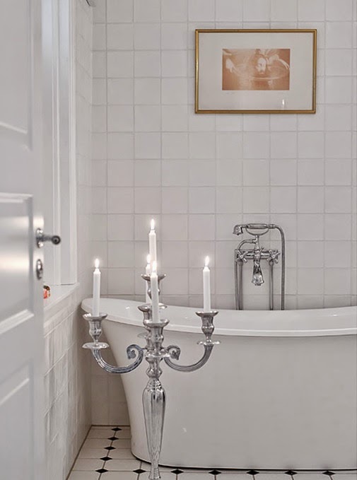 My Bohemic home: Badrums inspiration - lantligt inredda badrum