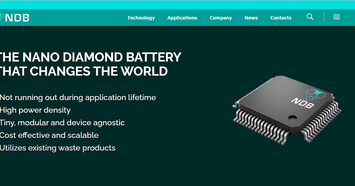 Nano Diamond Battery แบตเตอรี่ชาร์จได้ด้วยตัวของมันเอง - Blogsdit