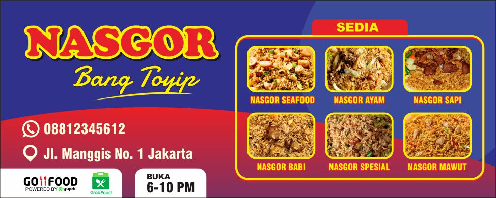 Contoh Banner Nasi Goreng Vektor CDR - Masvian