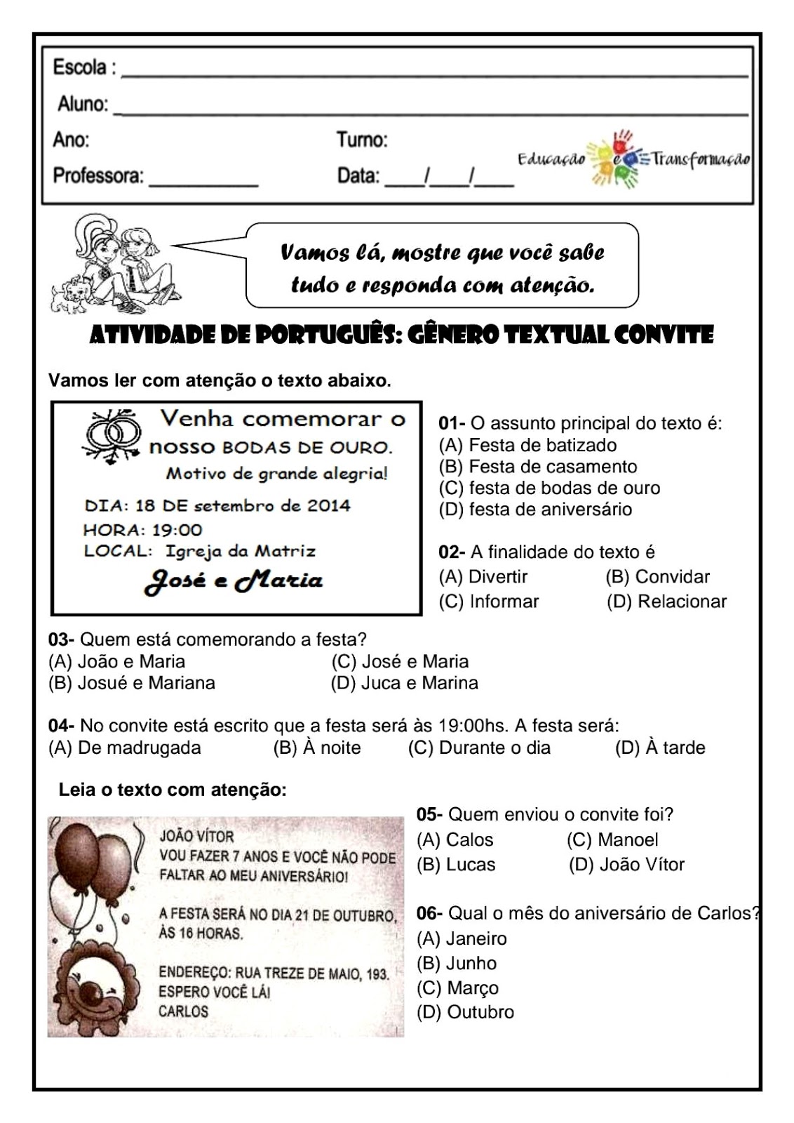 Gêneros textuais Atividades variadas de língua portuguesa para ... Gêneros textuais Atividades variadas de língua portuguesa para ...