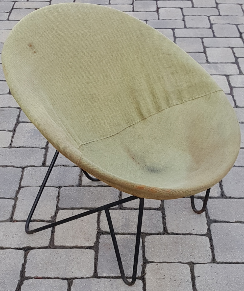 Mid Century Iron Frame Hoop Chair