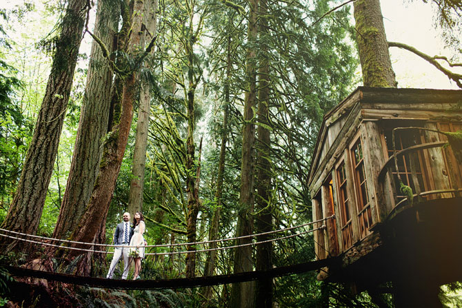 little winter bride: REAL WEDDING: Treehouse for Two