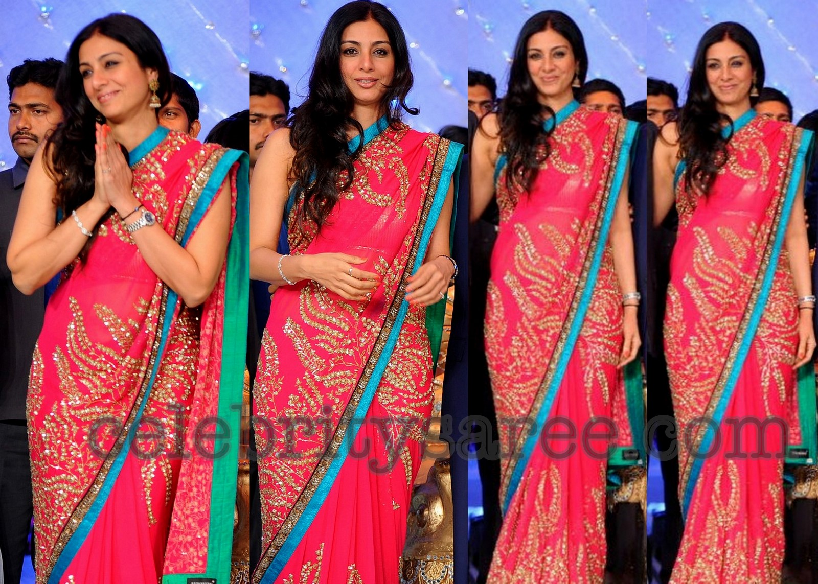 Tabu in Sabyasachi Saree at Ramcharan Wedding - Saree Blouse Patterns
