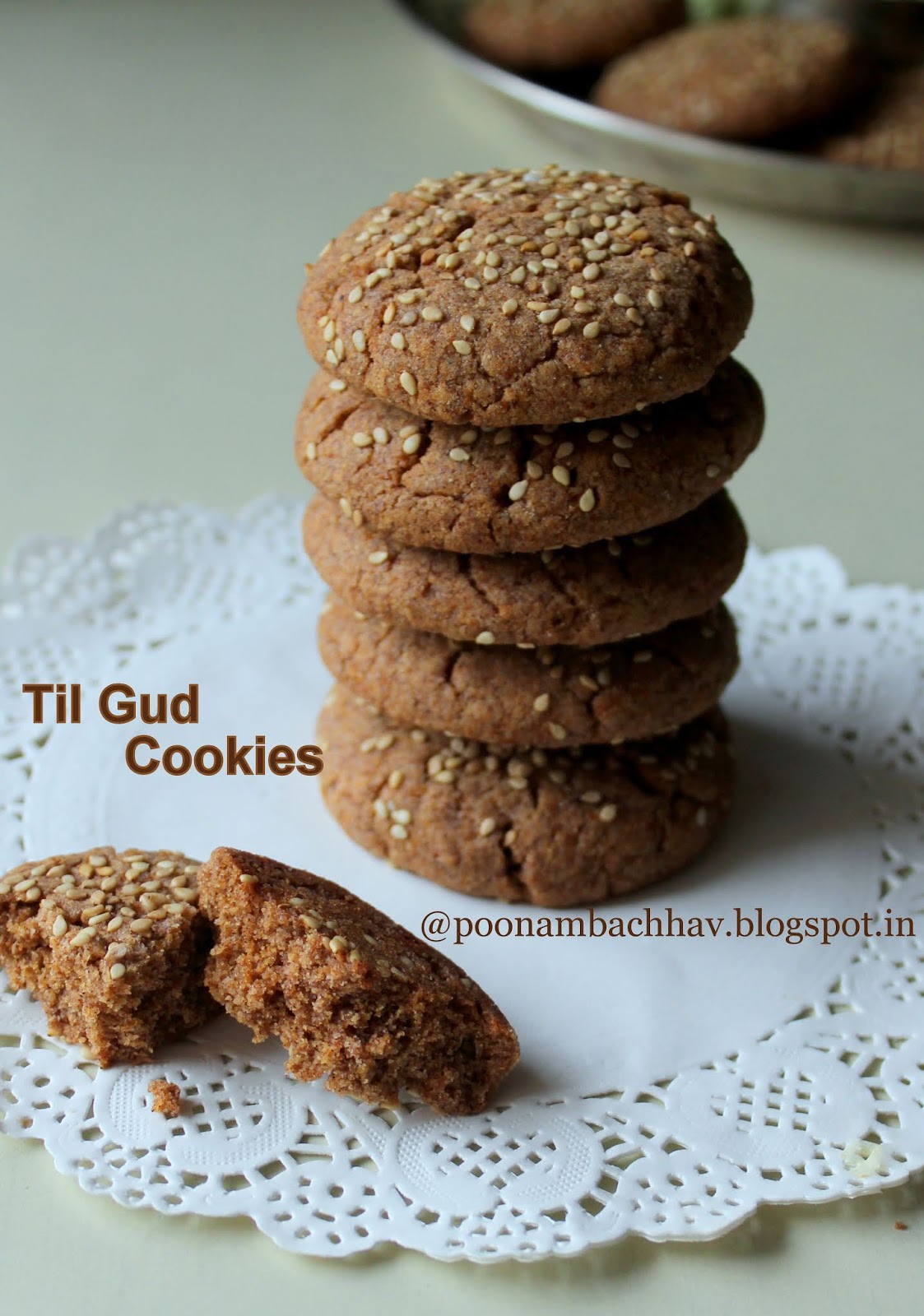 Annapurna: Til Gud Cookies / Sesame Jaggery Biscuit Recipe
