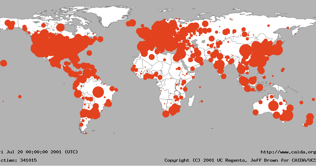 ไวรัส คอมพิวเตอร์ Code Red: Code Red Worm ( 2001 )