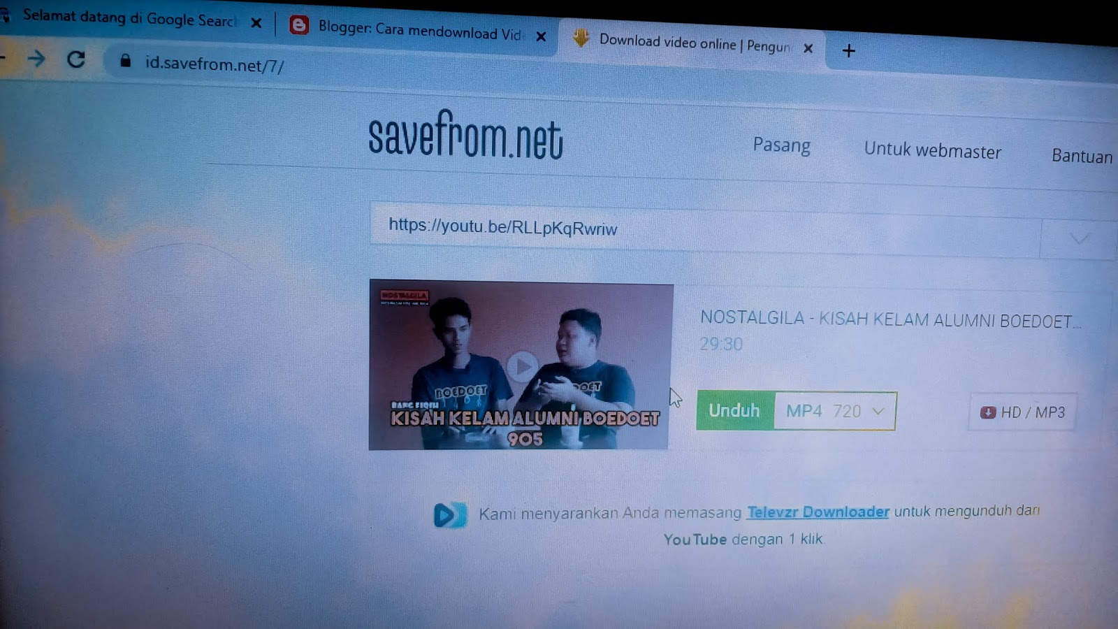Tutorial cara download video dari YouTube ~ Cara mendownload Video Youtube