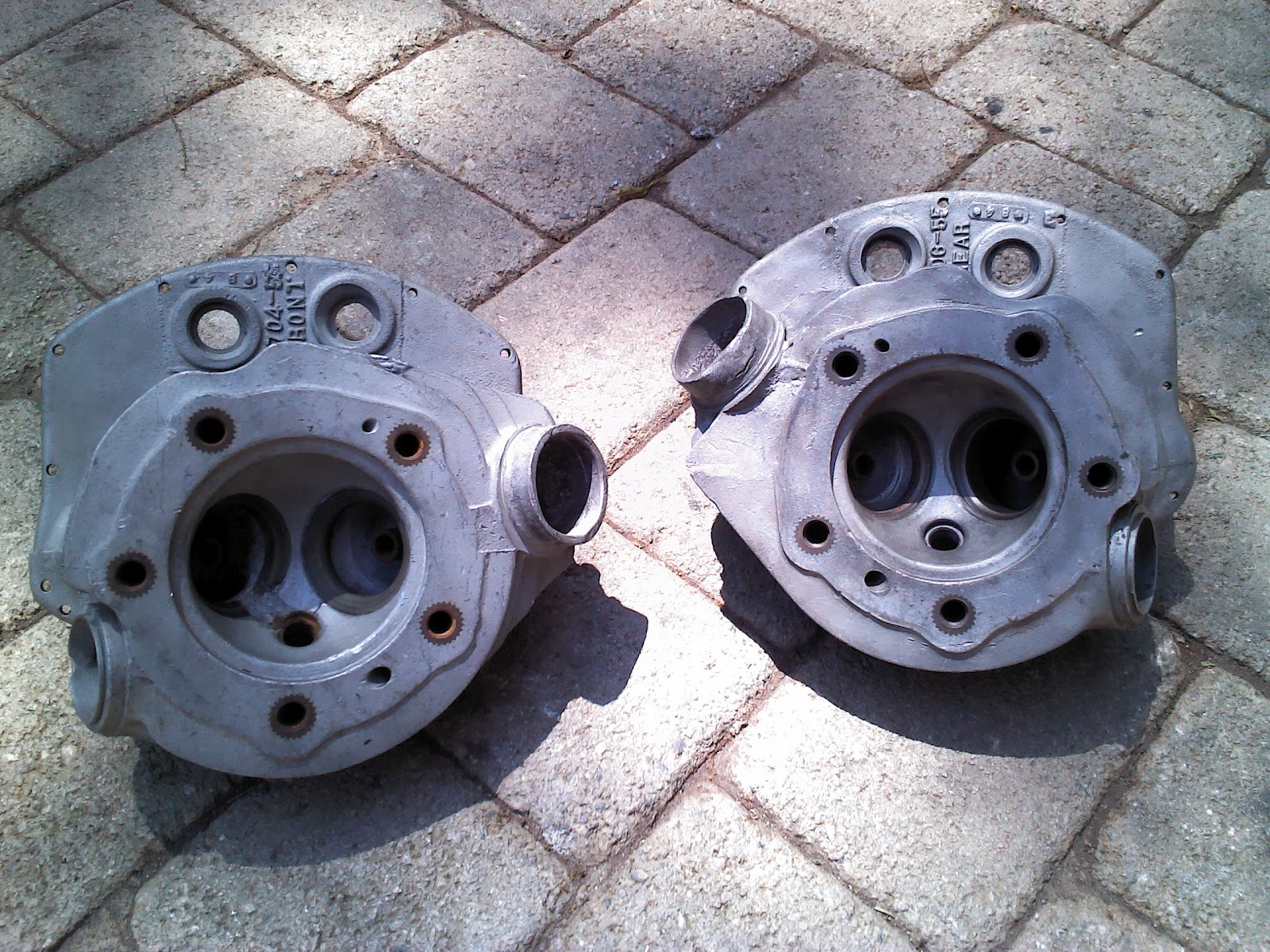 It's just junk parts cooperative..: 55 panhead cylinder heads - bare ...