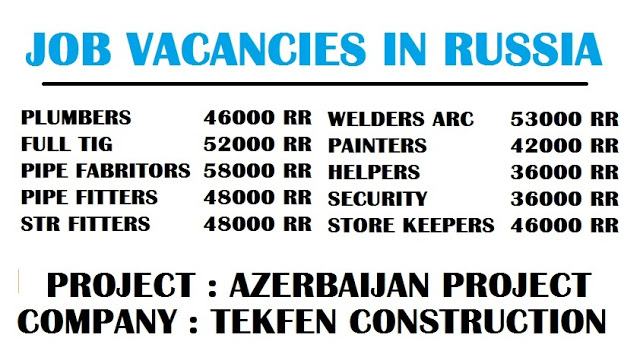 JOB VACANCIES IN RUSSIA - GULFJOBNEW.COM