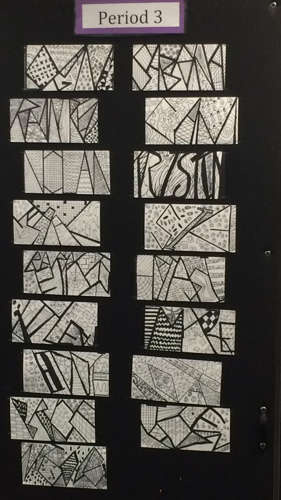 Mrs. Wille's Art Room: 7th/8th grade art zentangle names