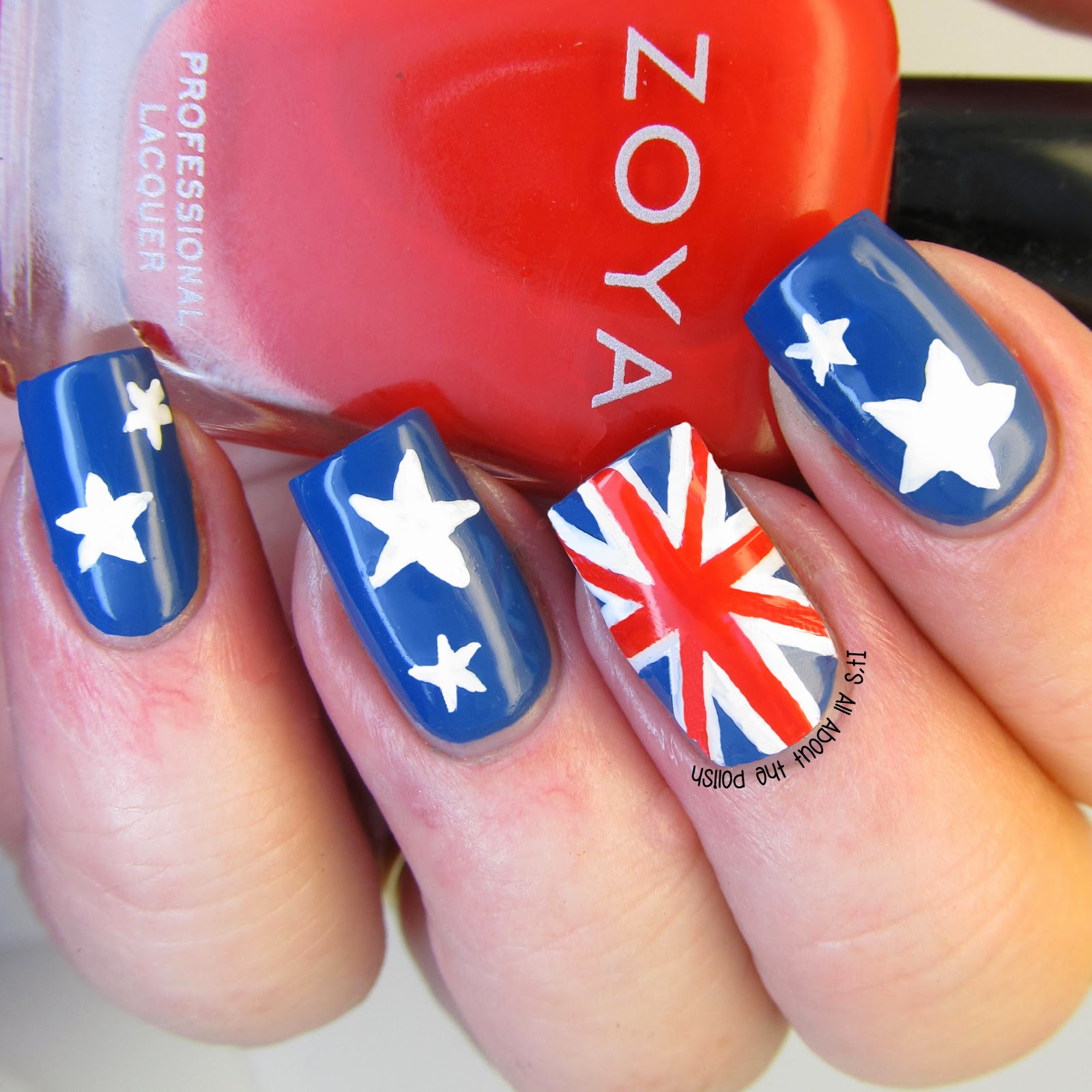 It's all about the polish: Australian Flag Nails