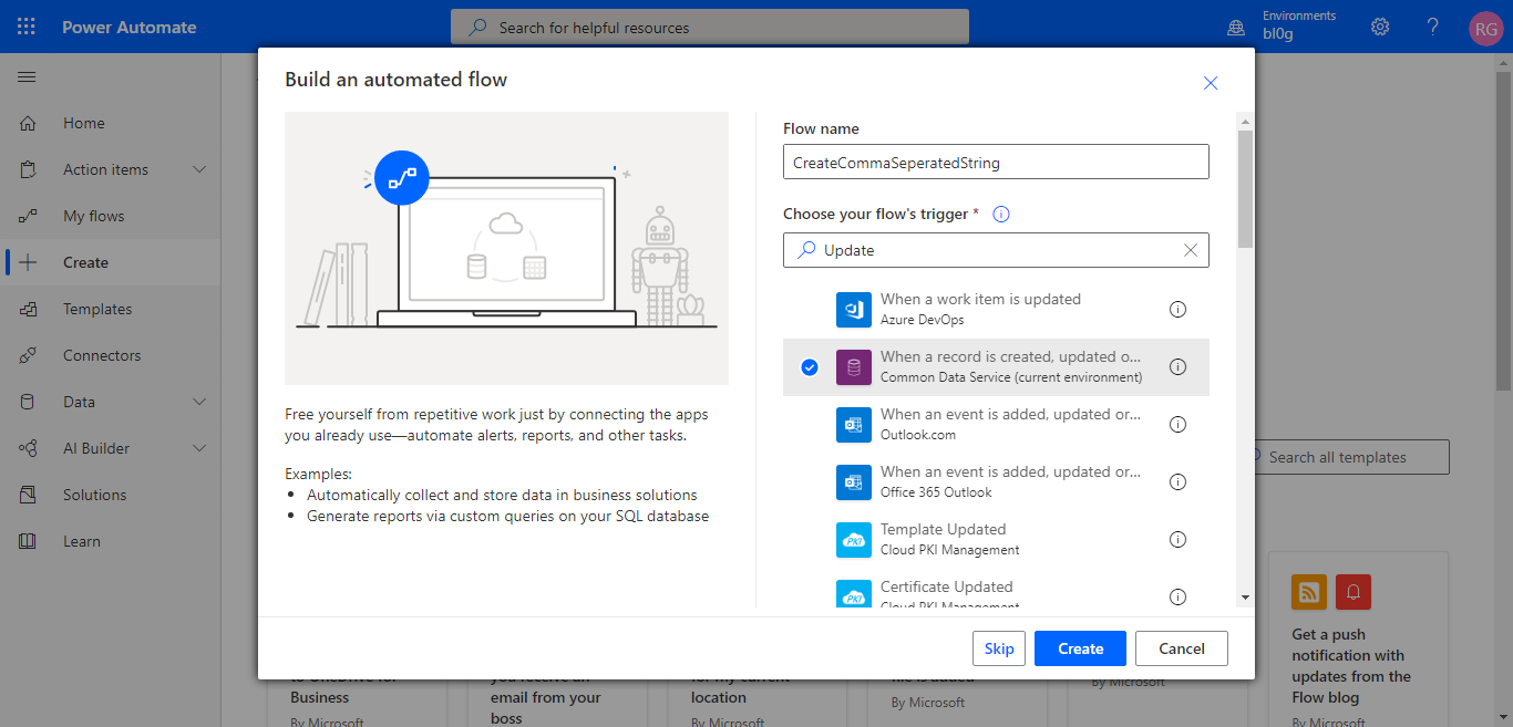 Creating Comma Separated String Using Array Collection In Microsoft Flow