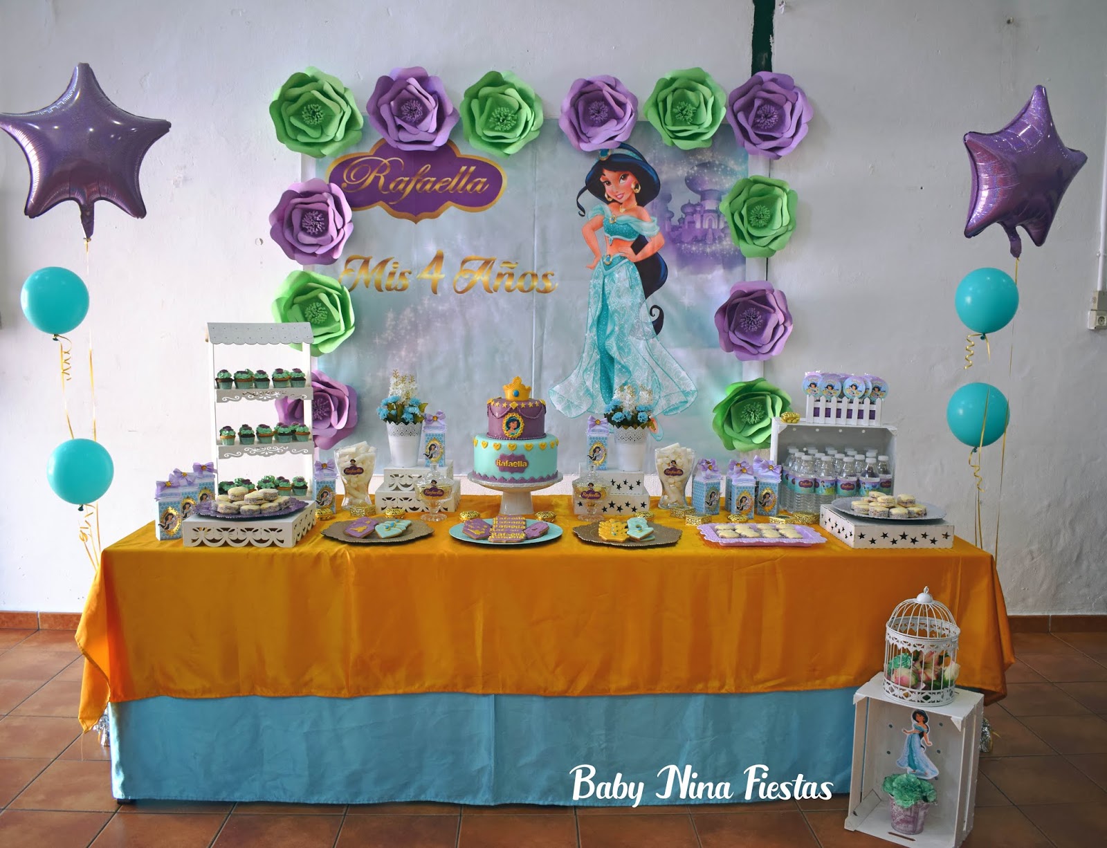 Baby Nina Fiestas: Mesa dulce Jazmín para el 4to cumpleaños de Rafaella