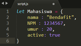 Mengenal Object dalam javascript - Bendafit | Bagikan Ilmu Luaskan Manfaat