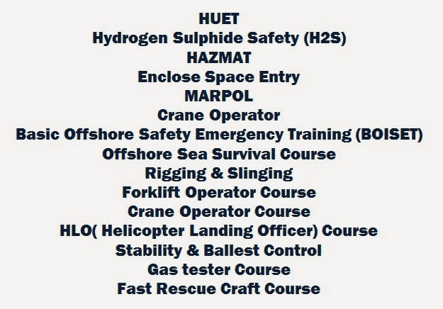 OFFSHORE TRAINING COURSES