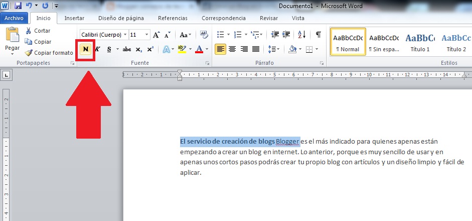 consejos de tecnologia: manejo de la función "NEGRITA" en "WORD ...