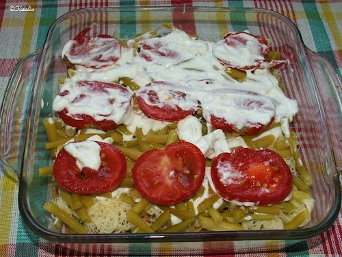 Katalin konyhája: Rakott bab fűszeres gomolyával