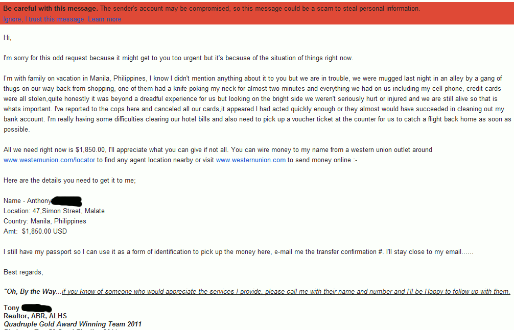 CTO Technotes: Scam Emails Using Your Friends' Data To Look Legitimate