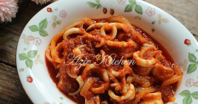 Sambal Tumis Sotong dan Teknik Menumis Sambal - Azie Kitchen